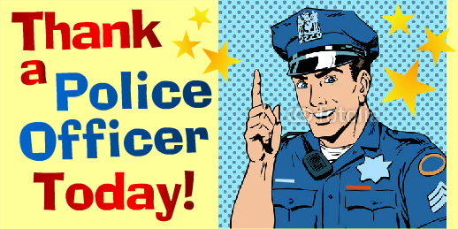 Thank A Police Officer Today Love Your Blue ™ Police Support Signs ...